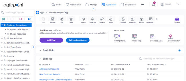 Example Create And Run A Form Based App With An Existing Agilepoint Data Entity Modern
